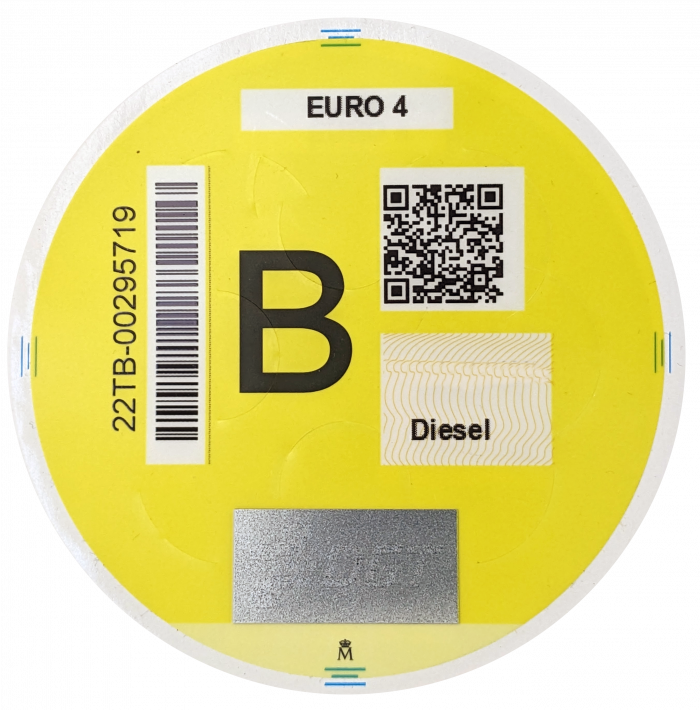 Mandatory emission stickers in Spain